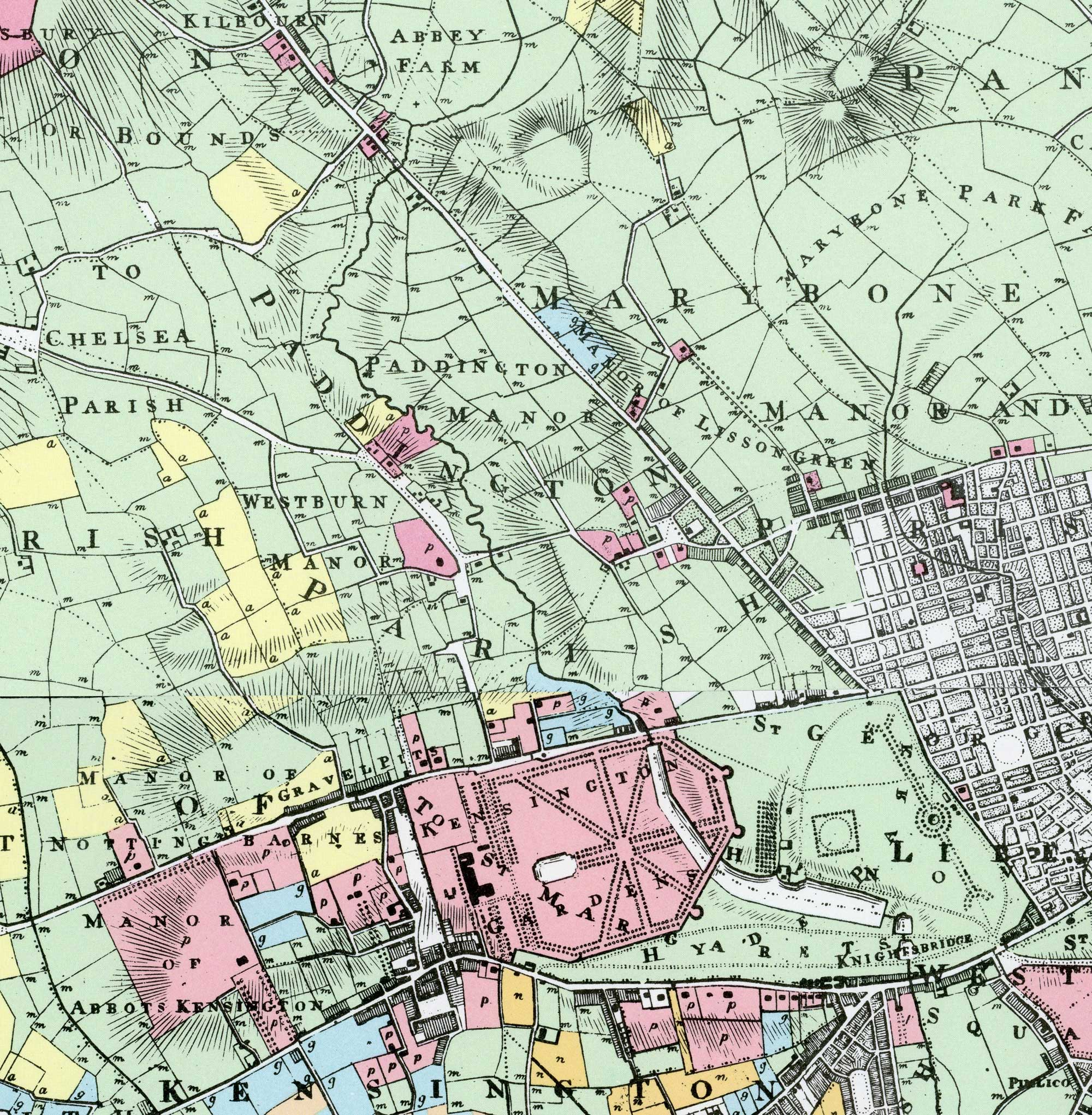 The Milne Land Usage map, 1800